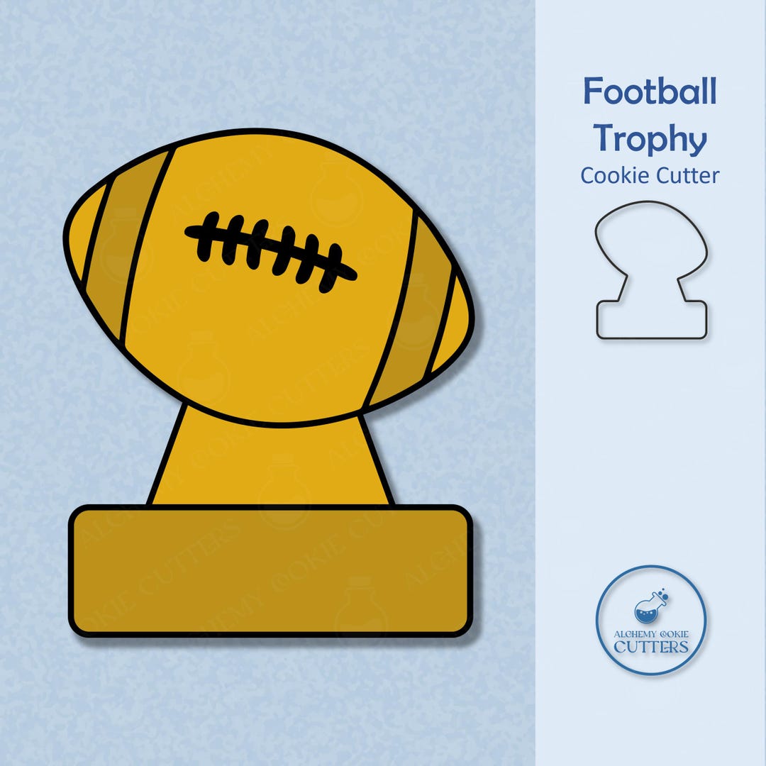 Football Trophy Cookie Cutter - Sports Cookie Cutters - Etsy