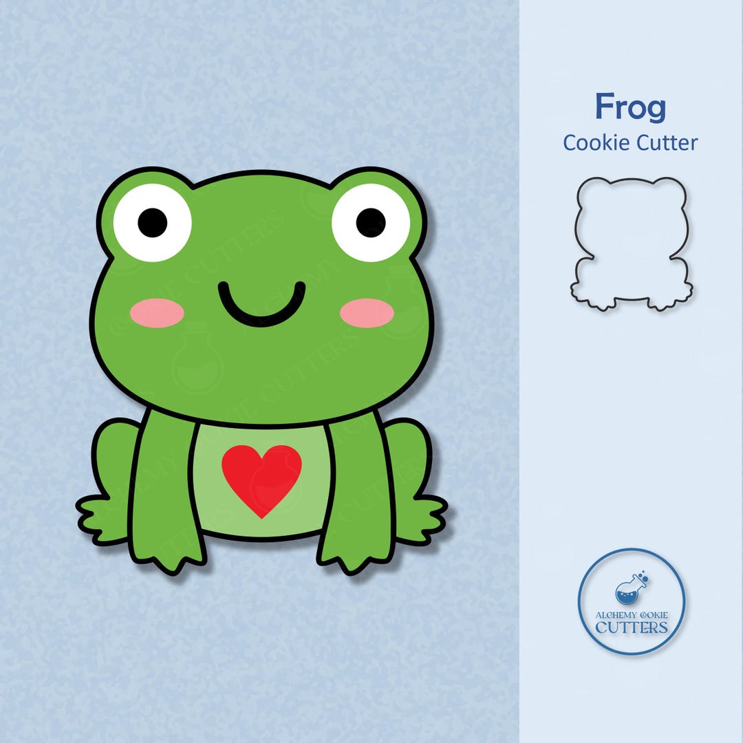Frog Cookie Cutter - Cute Animal / Valentine Cookie Cutters - Etsy