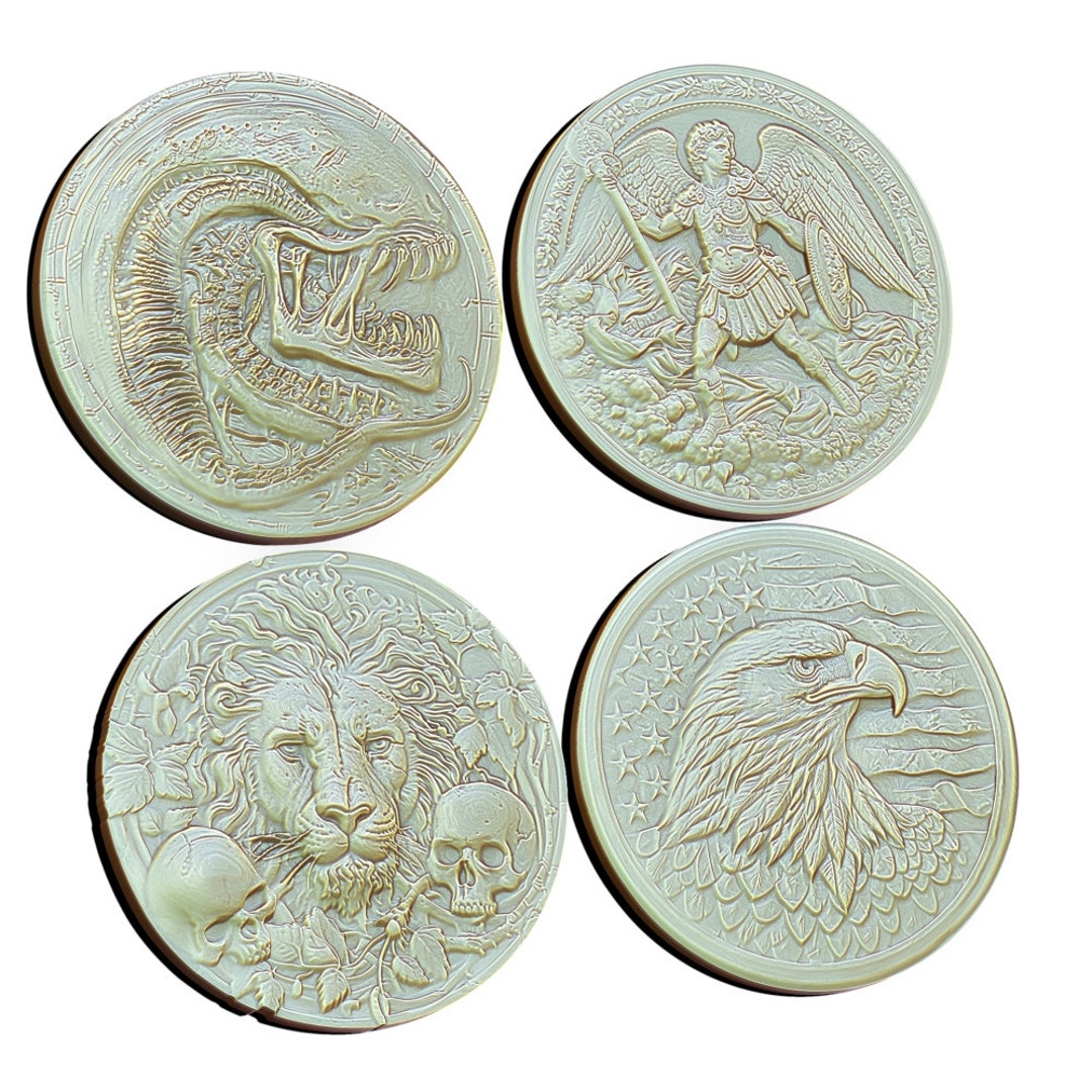 Coin Reliefs for CNC or Laser Engrave DIY Project - Etsy