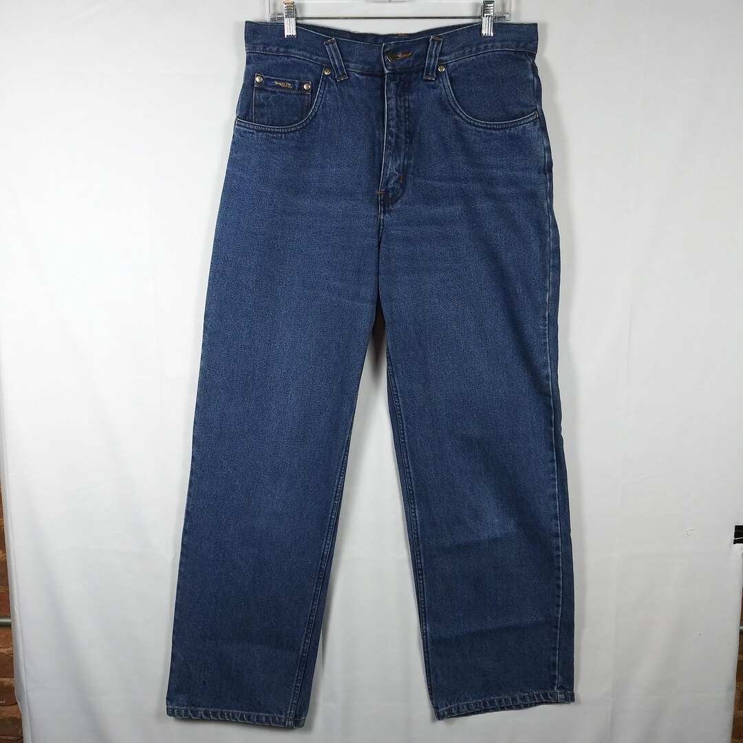 Vintage Thirty Below Baggy Wide Leg Jeans Blue Denim Relaxed Men's Size ...
