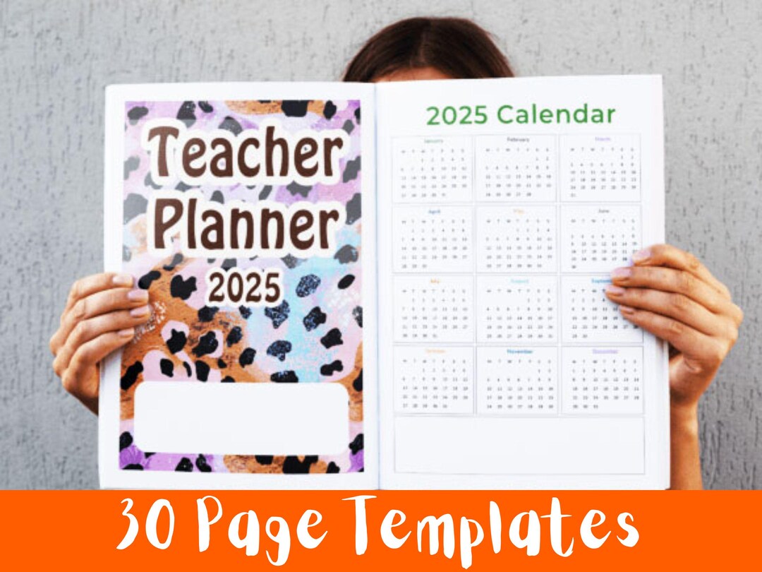 2025 Teacher Planner Template for Canva Customizable & Printable ...