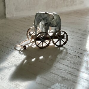 1:12 Miniature Elephant Pull Toy | Mini Children’s Nursery Display Item ...