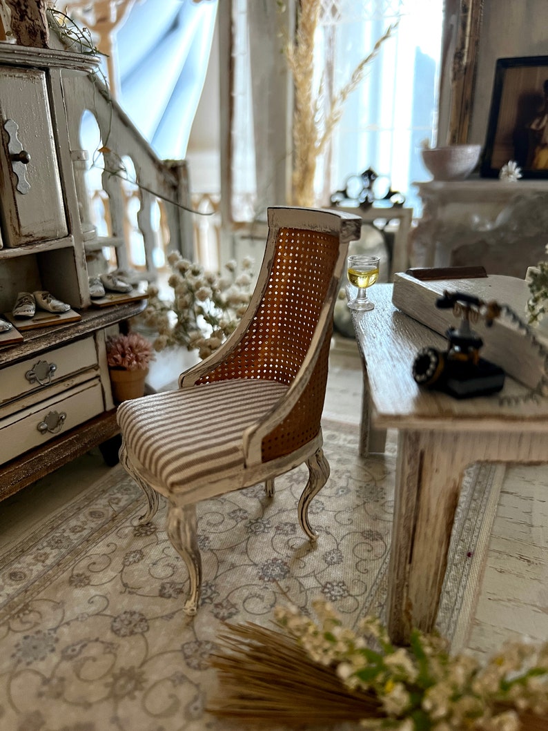 1:12 Miniature Cane Chair Rattan Mini Brocante - Etsy