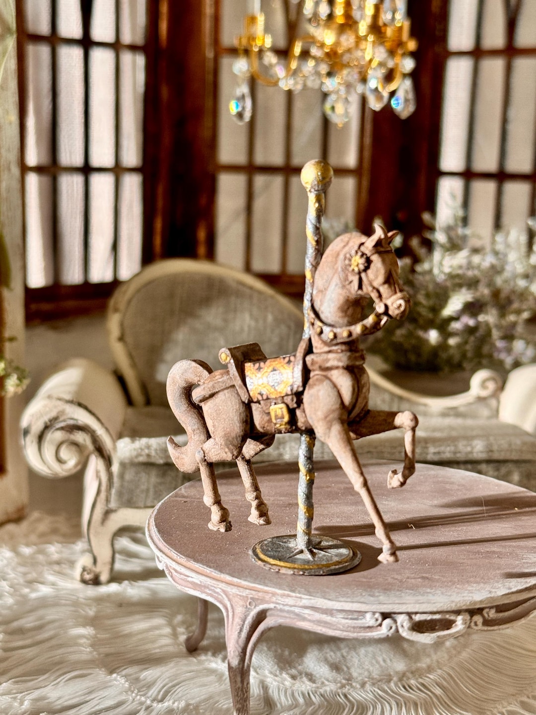 1:12 Miniature Carousel Horse | Mini Collector Toy 12th Scale ...