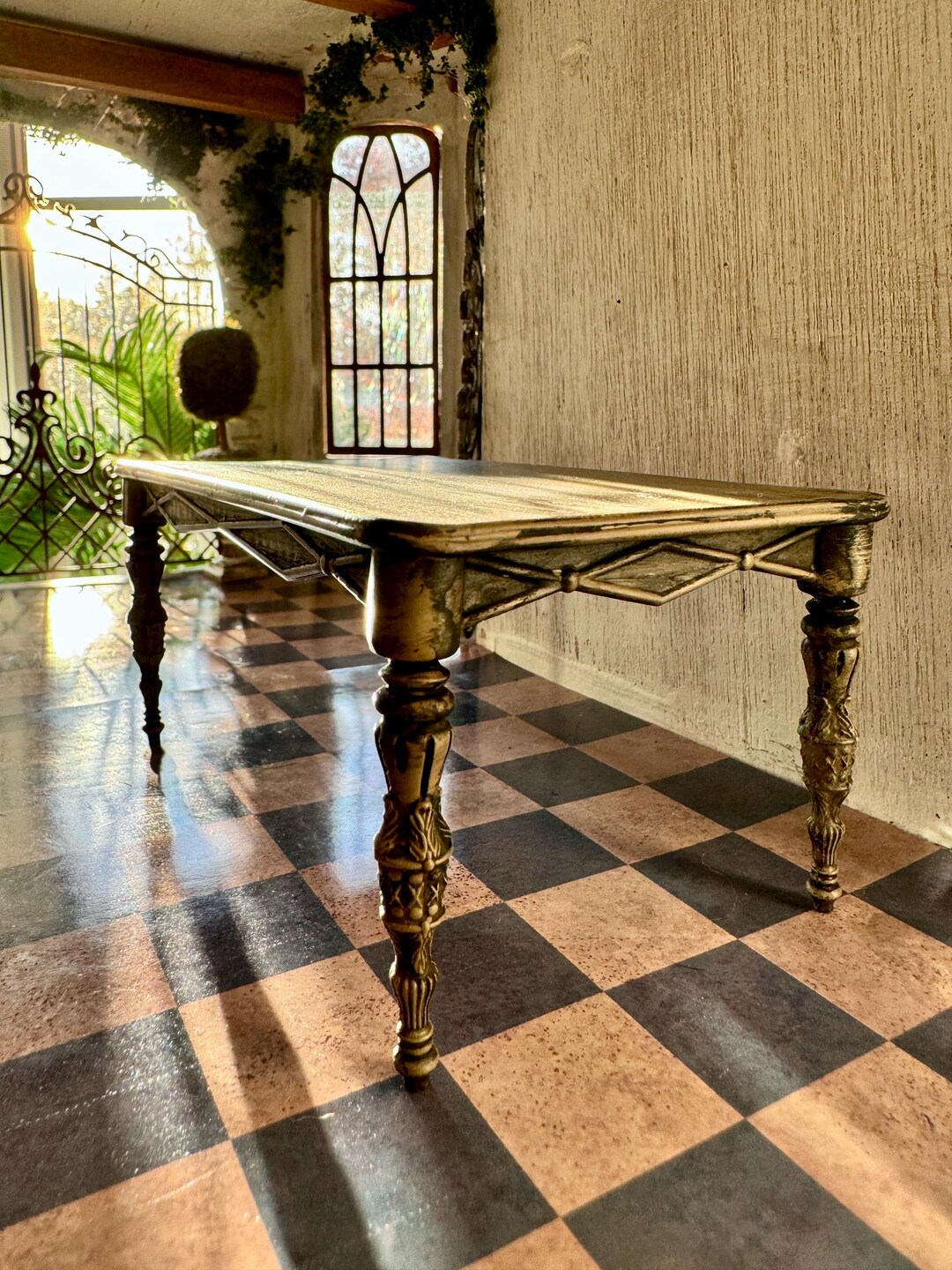 1:12 Miniature Dining Table | Dollhouse Furniture Accessory | Mini ...