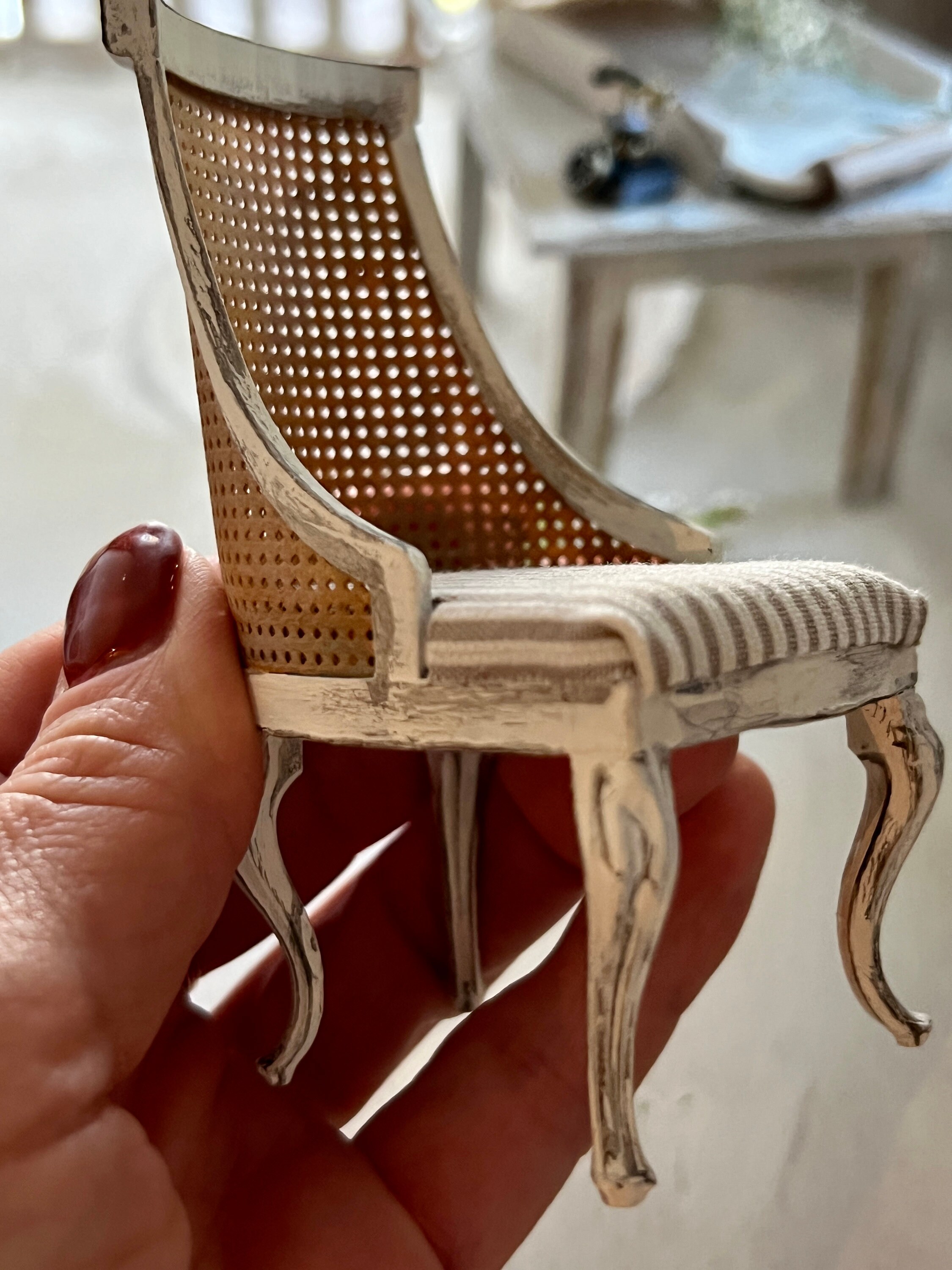 1:12 Miniature Cane Chair Rattan Mini Brocante - Etsy