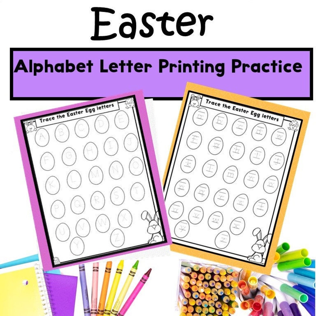 Spring Easter Egg Letter Printing Practice - Etsy