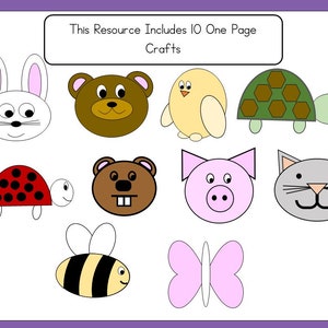 Spring Color, Cut, and Paste Shape Animal Fine Motor Craft - Etsy