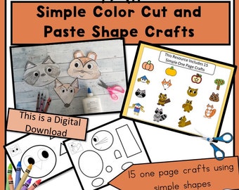 Color, Cut, and Paste: an Autumn Fine Motor Craft - Etsy