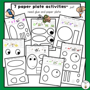 Spring Simple Paper Plate Fine Motor Crafts Color Cut Paste OT - Etsy