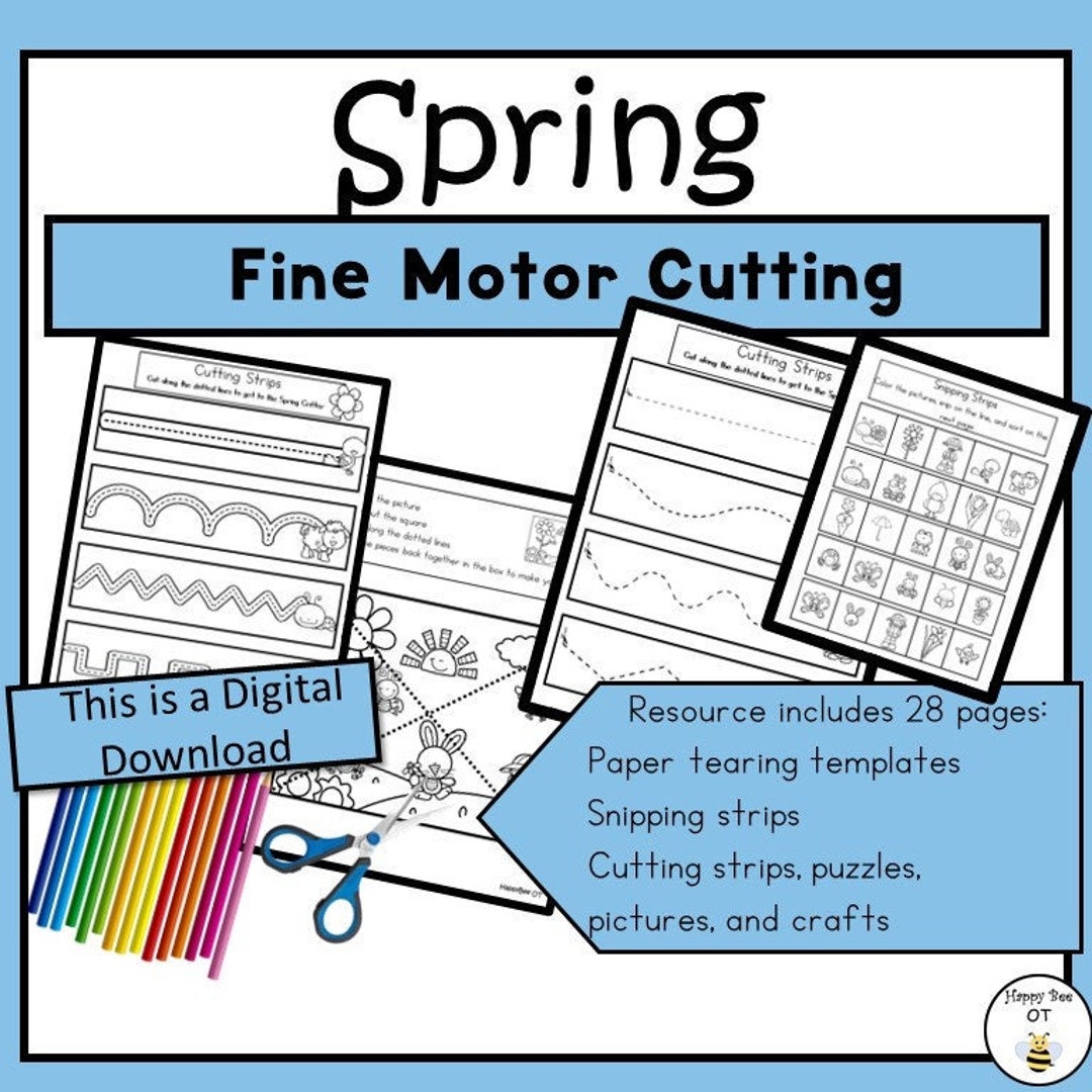 Spring Fine Motor Cutting Practice - Etsy