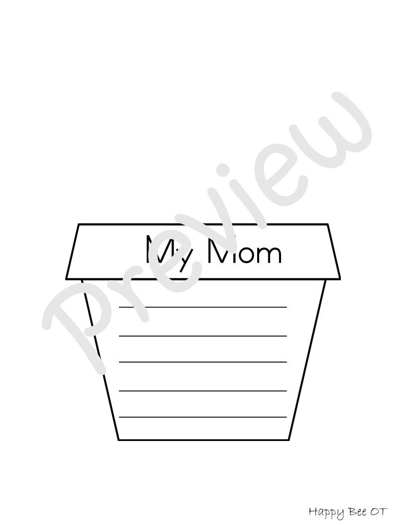 Mother's Day Fine Motor Flower Craft and Writing Activity - Etsy