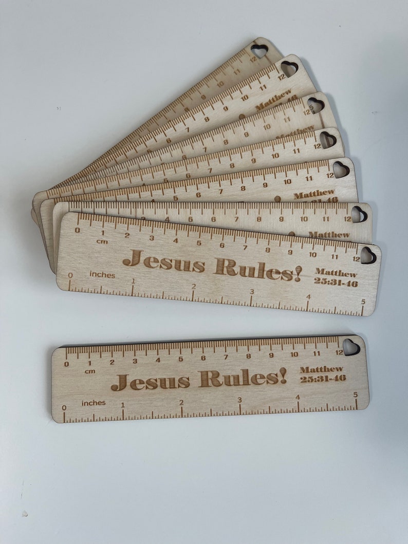 Jesus Rules! Wood Ruler Valentine, Church, Birthday Favor - Etsy