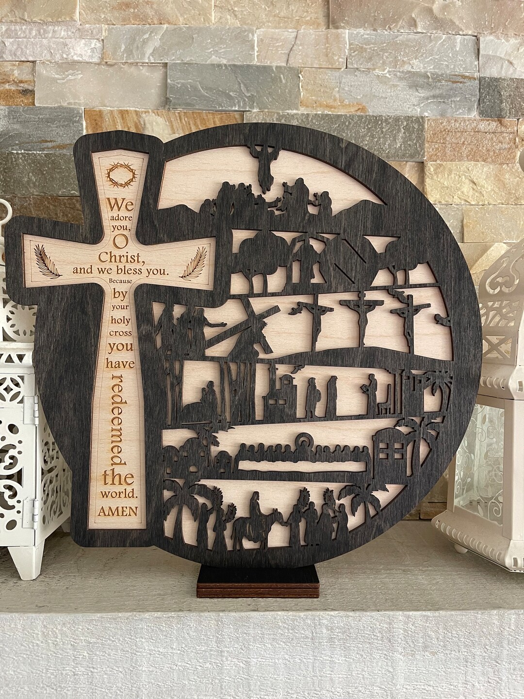 Lent Wood Cross Scenes Holy Week Passion Jesus Catholic Christian - Etsy