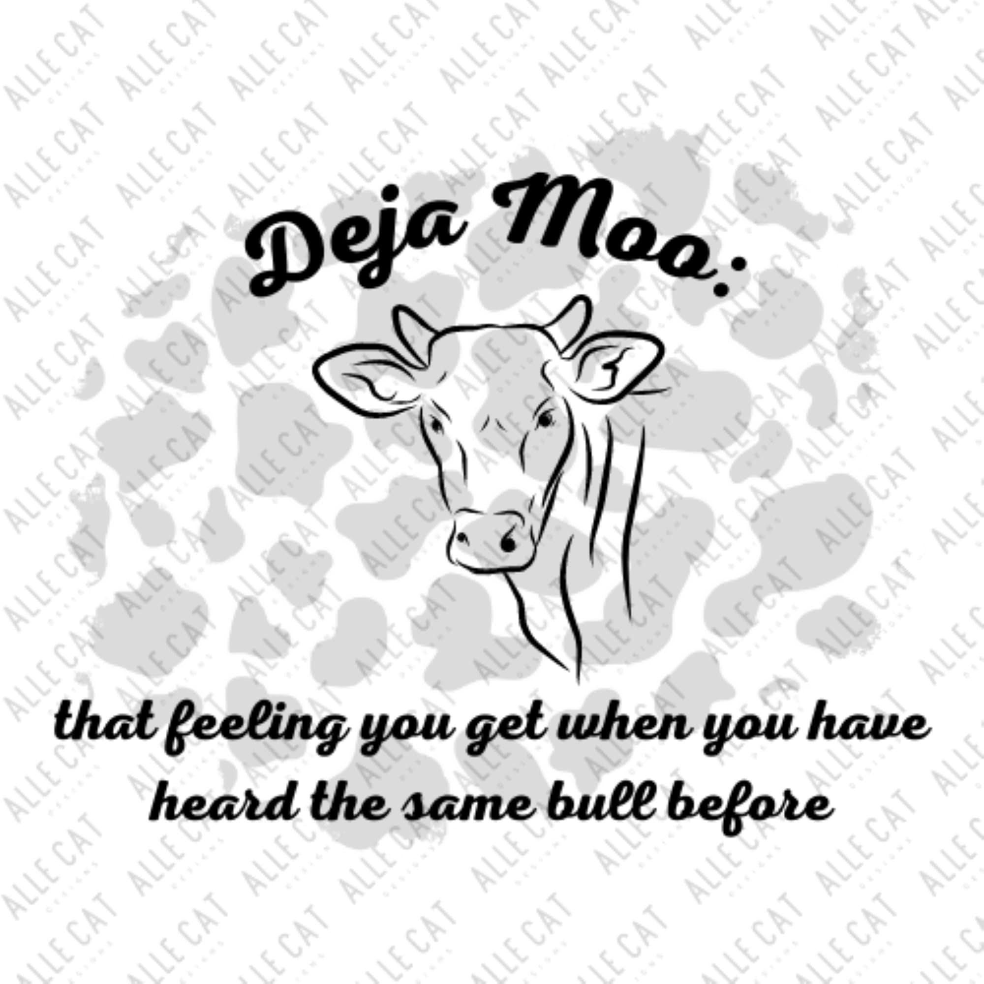 Deja Moo SVG/PNG File - Etsy