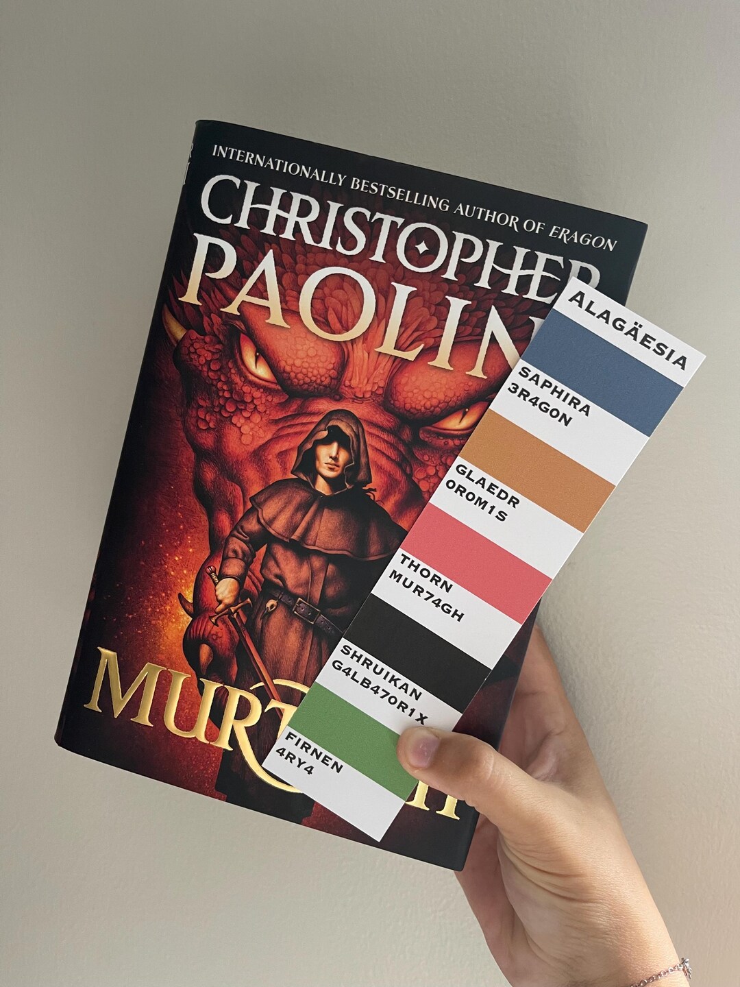 Alagaesi Bookmark | Eragon | Murtaugh | Color Swatch | Dragons ...