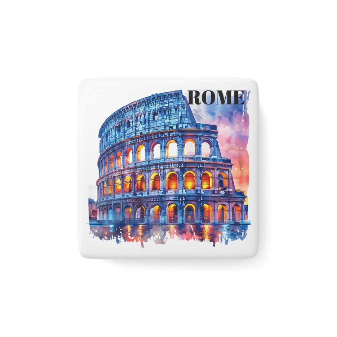 Rome Colosseum Porcelain Magnet, Italy Travel Souvenir - Etsy