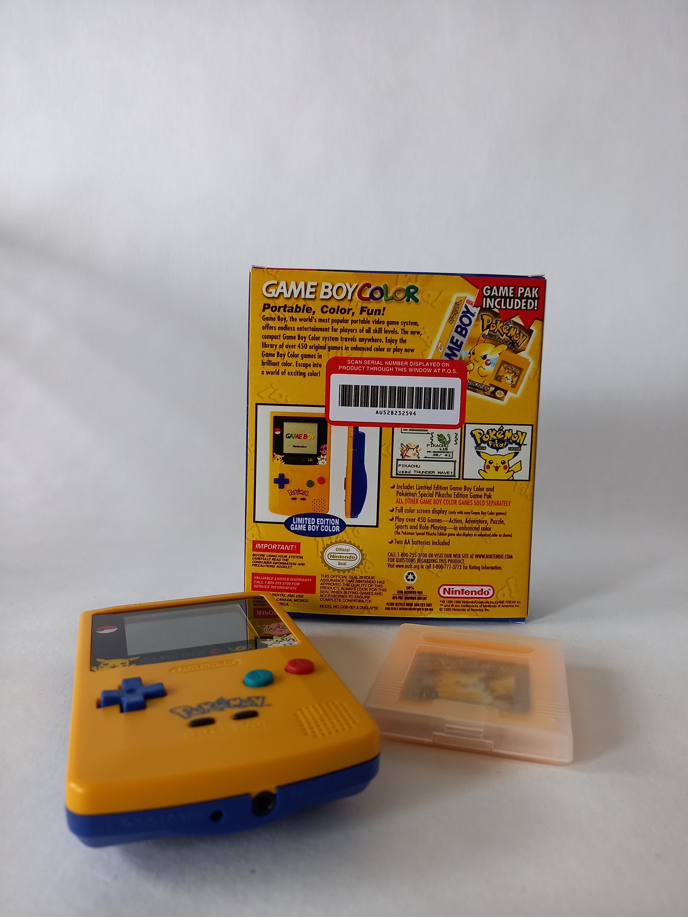 Game Boy Color Pokemon Special Edition Pokemon Yellow Game - Etsy