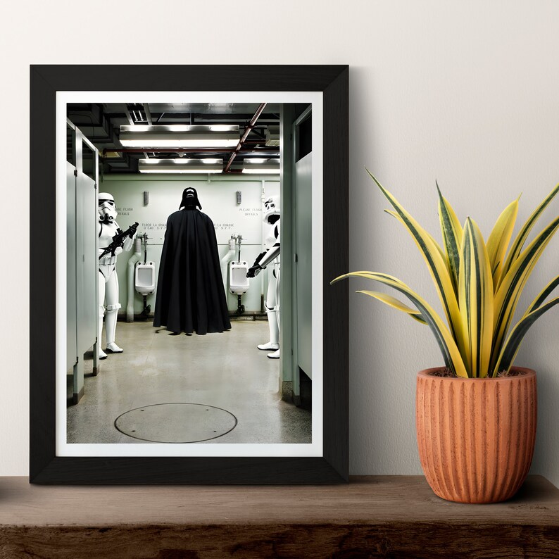 Darth Vader Star Wars Toilet Poster, Darth Wader Rolled Posters - Etsy