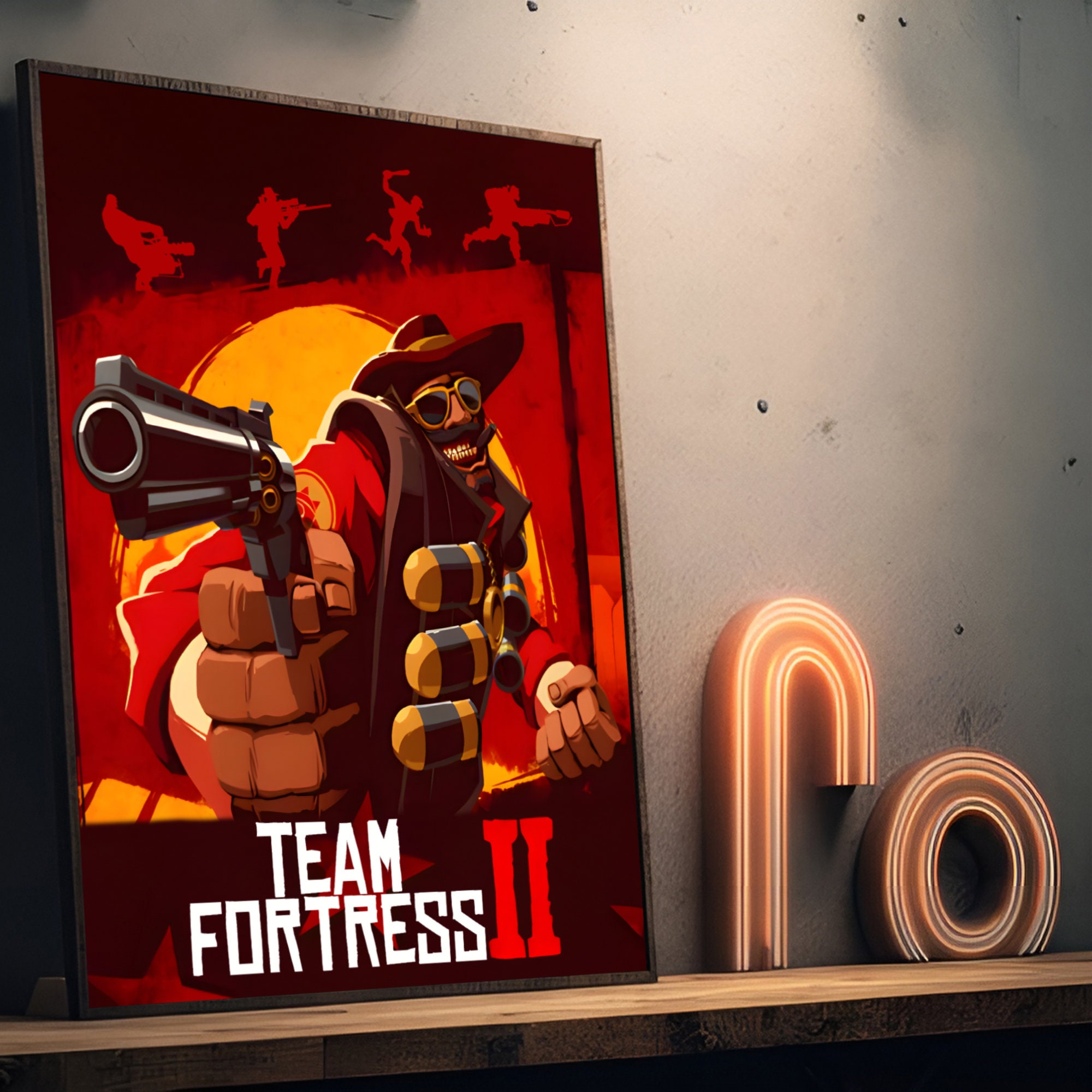 Team Fortress 2 Video Game Red Dead Redemption 2 Similar Art Poster,tf2 ...