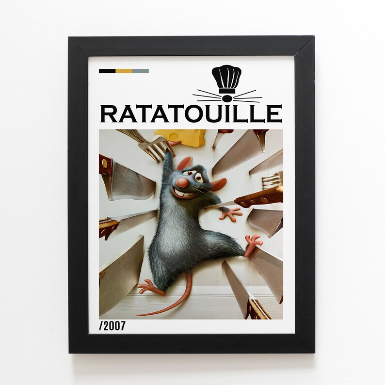 Ratatouille Animated Movie Poster , Pixar Movie Wall Art , Rolled ...