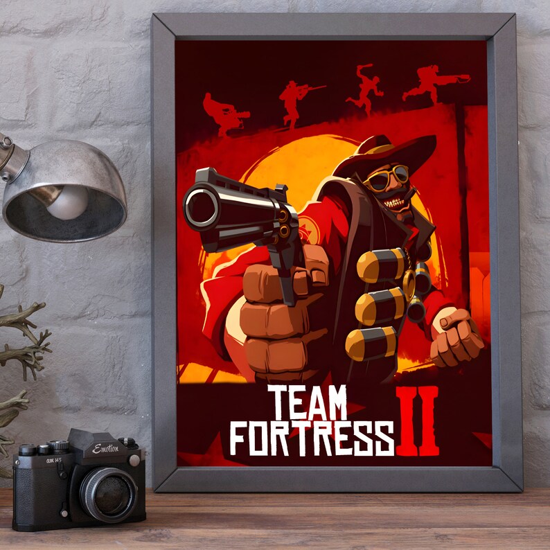 Team Fortress 2 Video Game Red Dead Redemption 2 Similar Art Poster,tf2 ...