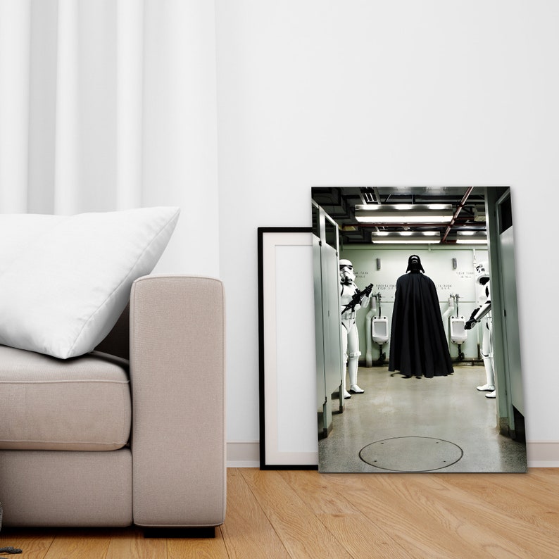 Darth Vader Star Wars Toilet Poster, Darth Wader Rolled Posters - Etsy