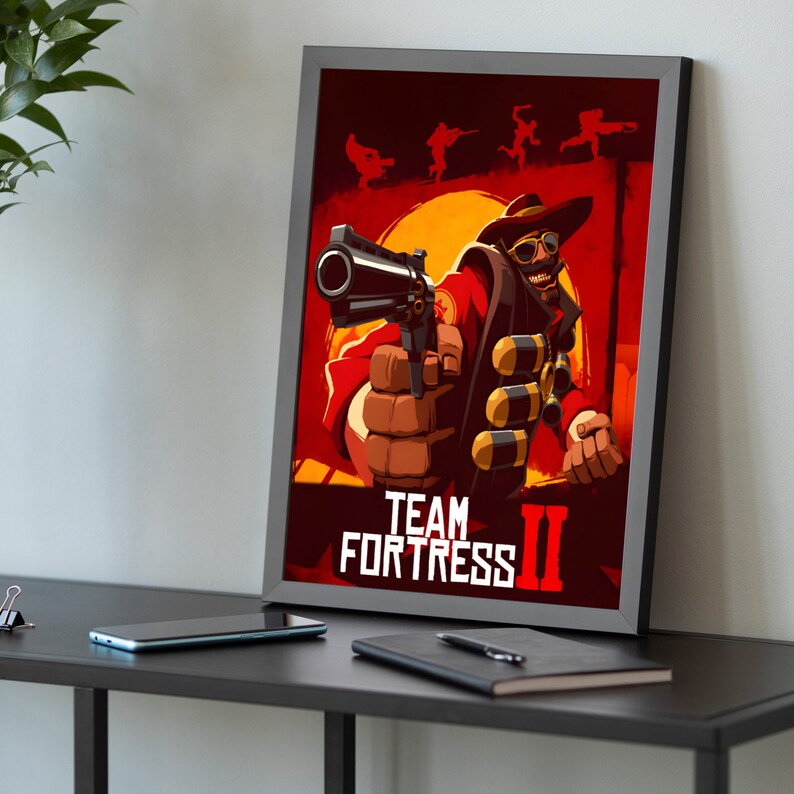 Team Fortress 2 Video Game Red Dead Redemption 2 Similar Art Poster,tf2 ...