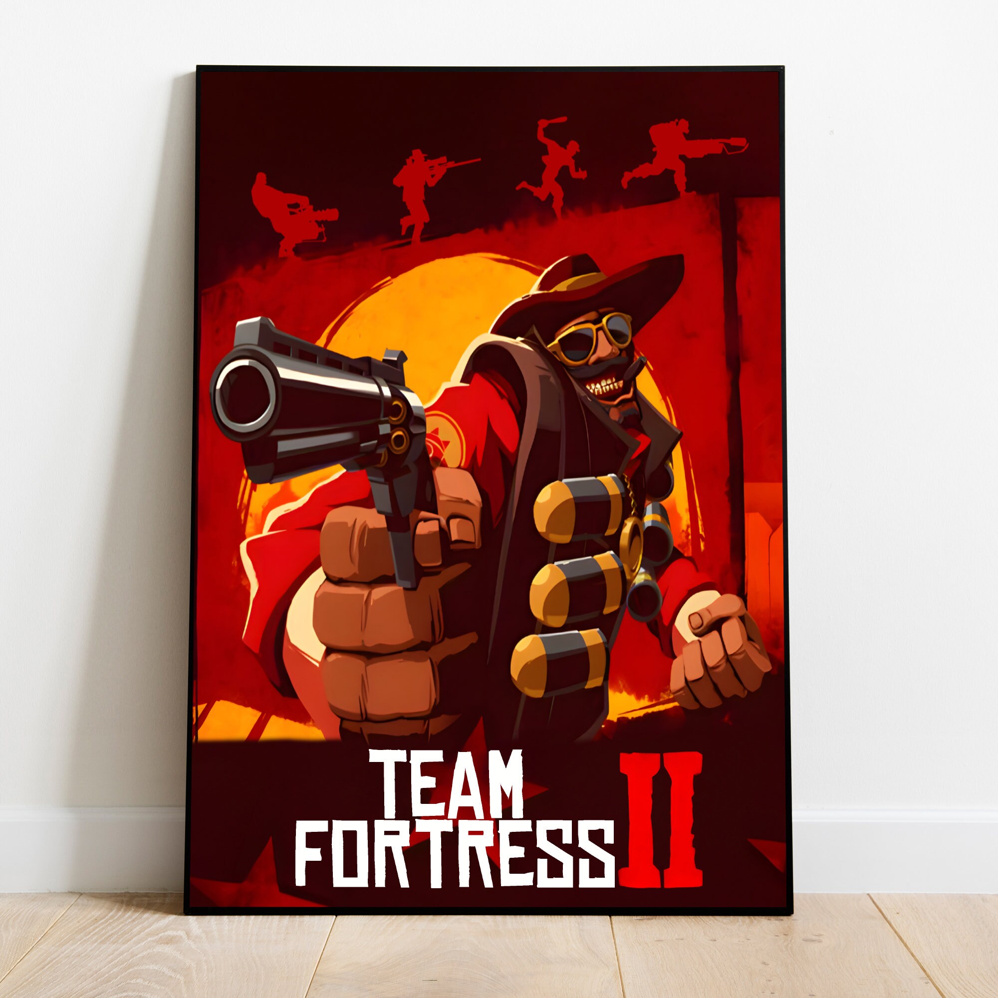Team Fortress 2 Video Game Red Dead Redemption 2 Similar Art Poster,tf2 ...