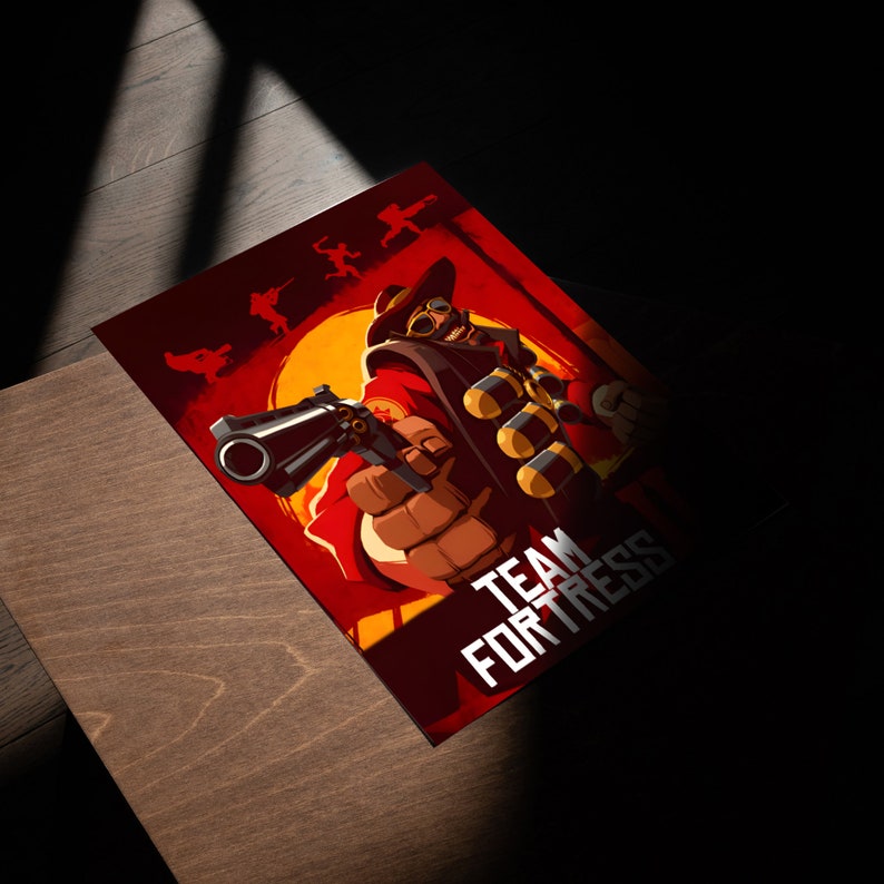 Team Fortress 2 Video Game Red Dead Redemption 2 Similar Art Poster,tf2 ...
