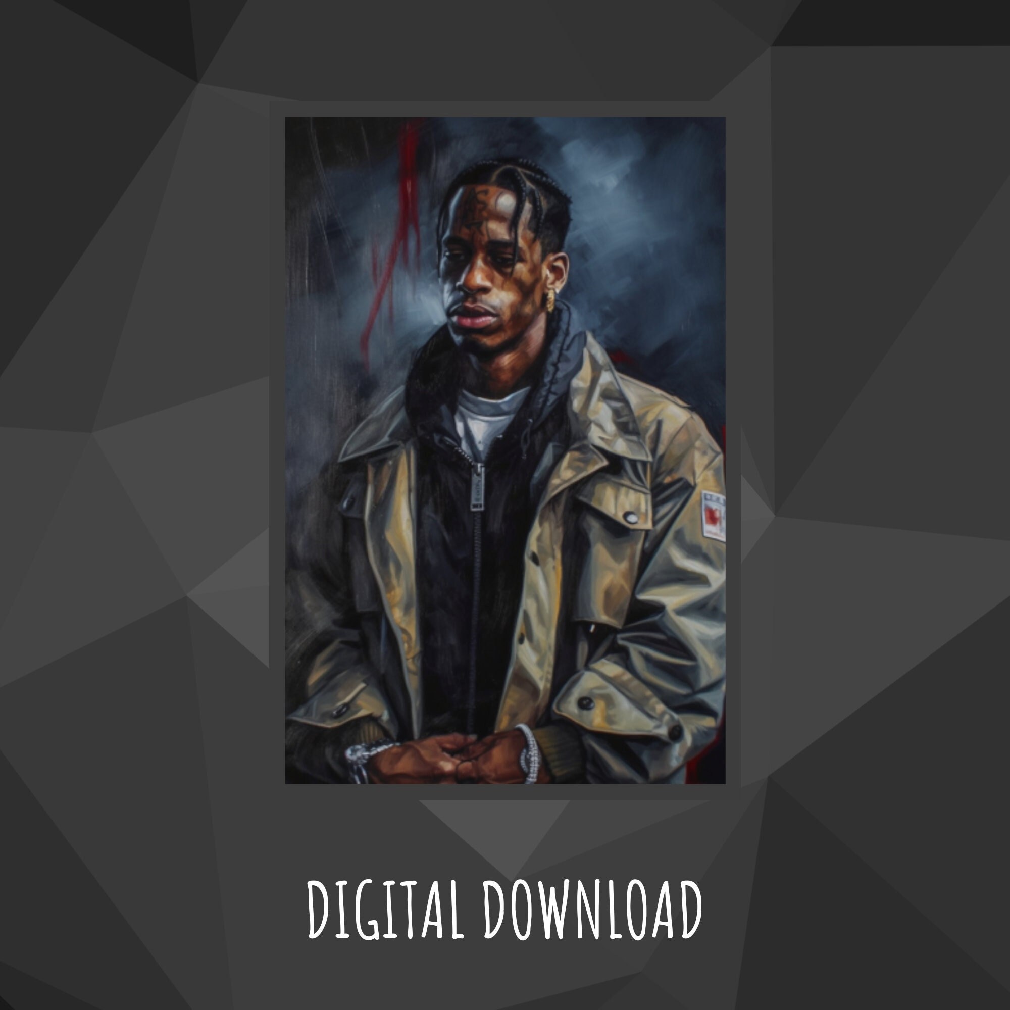 Travis Scott Digital Download, Wall Art, Wallpaper, Background, Poster ...