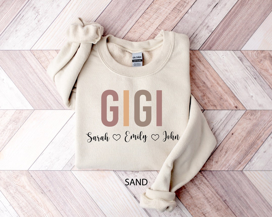 Personalized Gigi Sweatshirt With Grandkids Names, Custom Gigi ...
