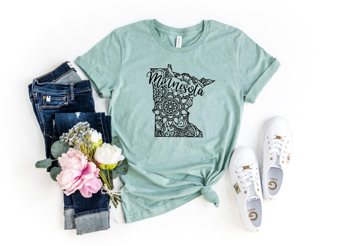 Minnesota State Shirt, State Shirts, Minnesota Map Tee, Home State ...