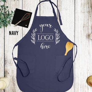 Custom Logo Apron, Personalized Logo Apron With Pockets, Restaurant ...