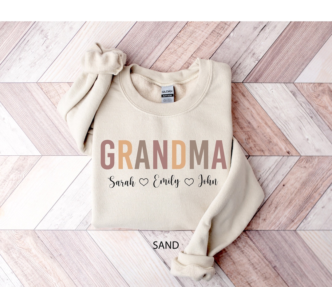 Personalized Grandma Sweatshirt With Names, Custom Grandma Sweatshirt ...