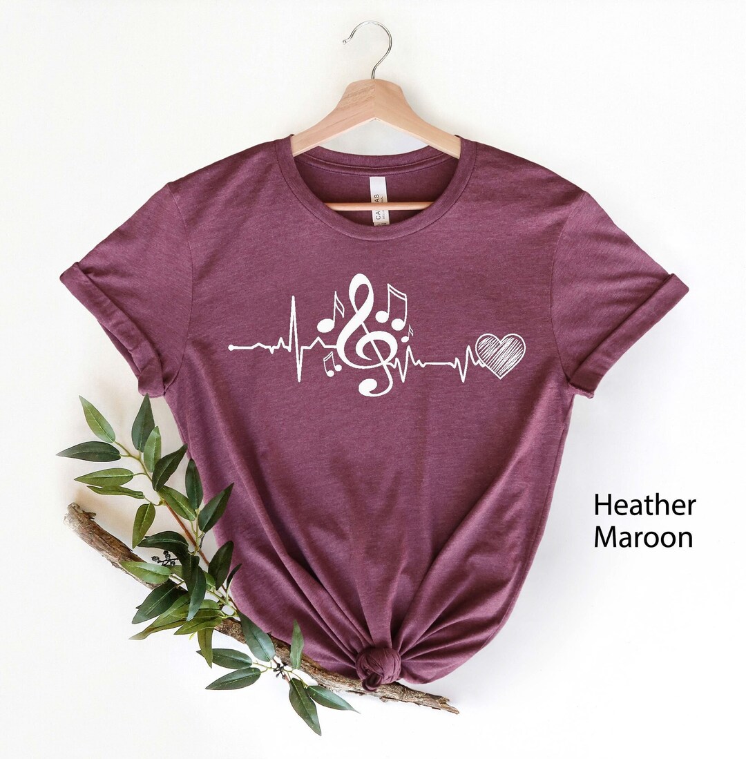 Music Shirt, Musical Notes Shirt, Orchestra Band Teacher Shirt, Music ...