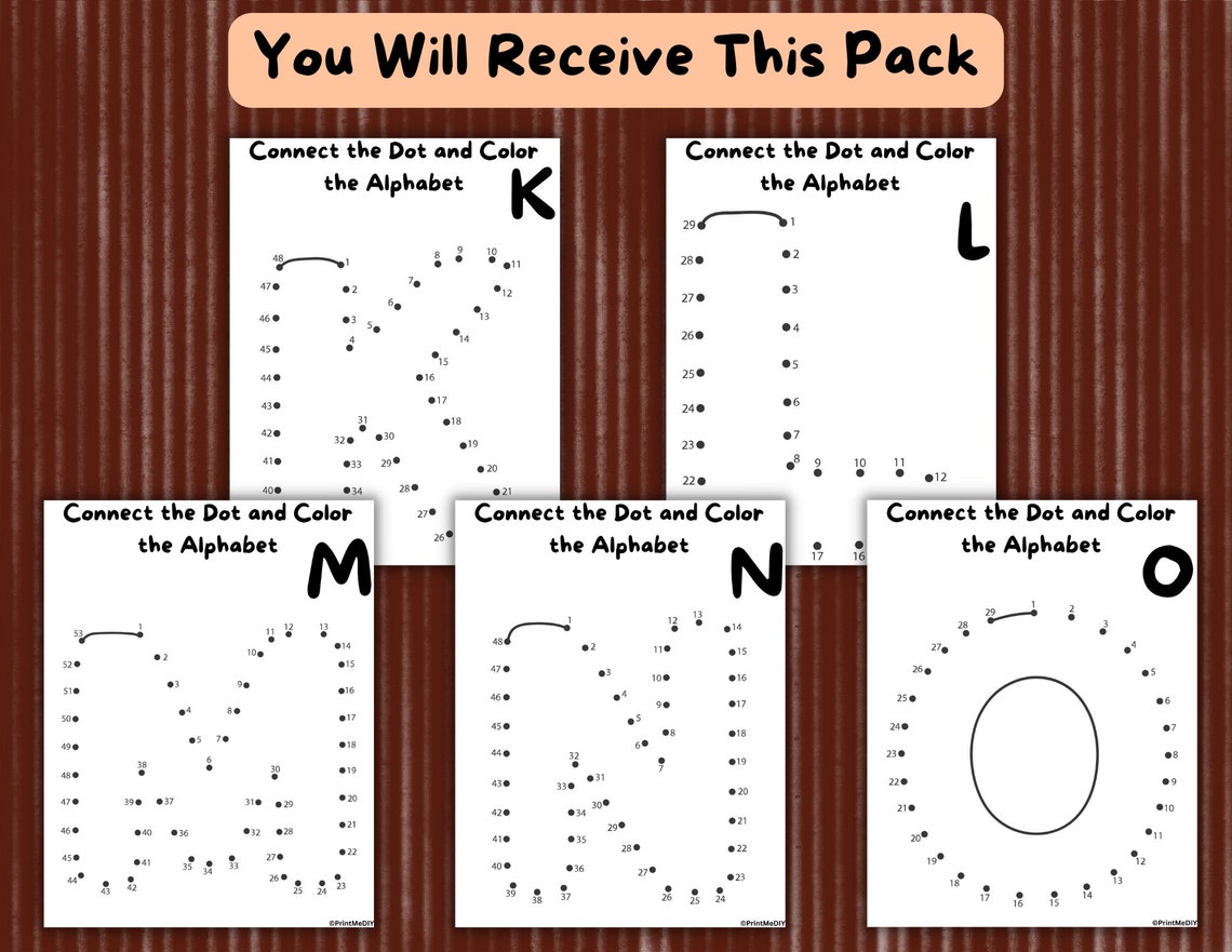 26 Pages Dot to Dot Alphabet Printable Worksheet, Alphabet Worksheets ...