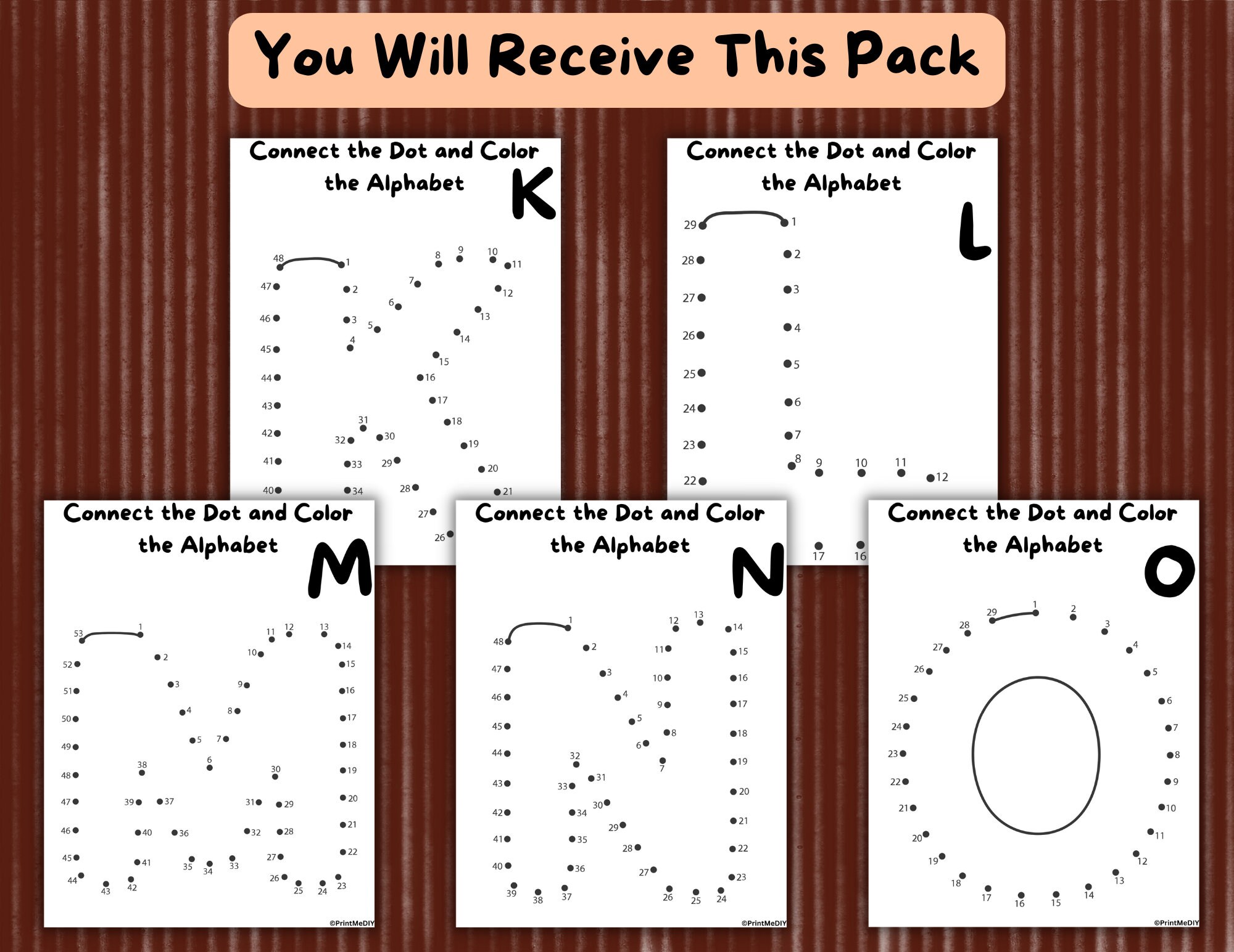 26 Pages Dot to Dot Alphabet Printable Worksheet, Alphabet Worksheets ...