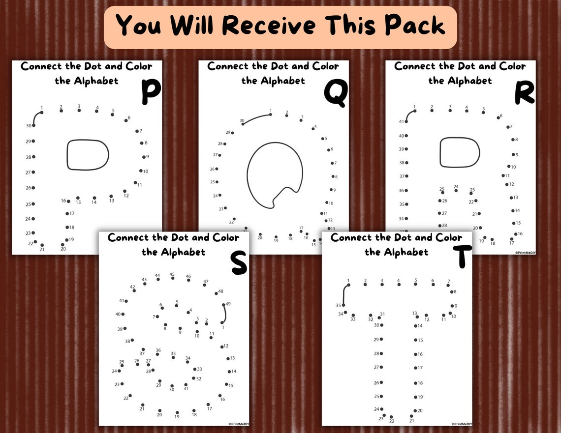 26 Pages Dot to Dot Alphabet Printable Worksheet, Alphabet Worksheets ...