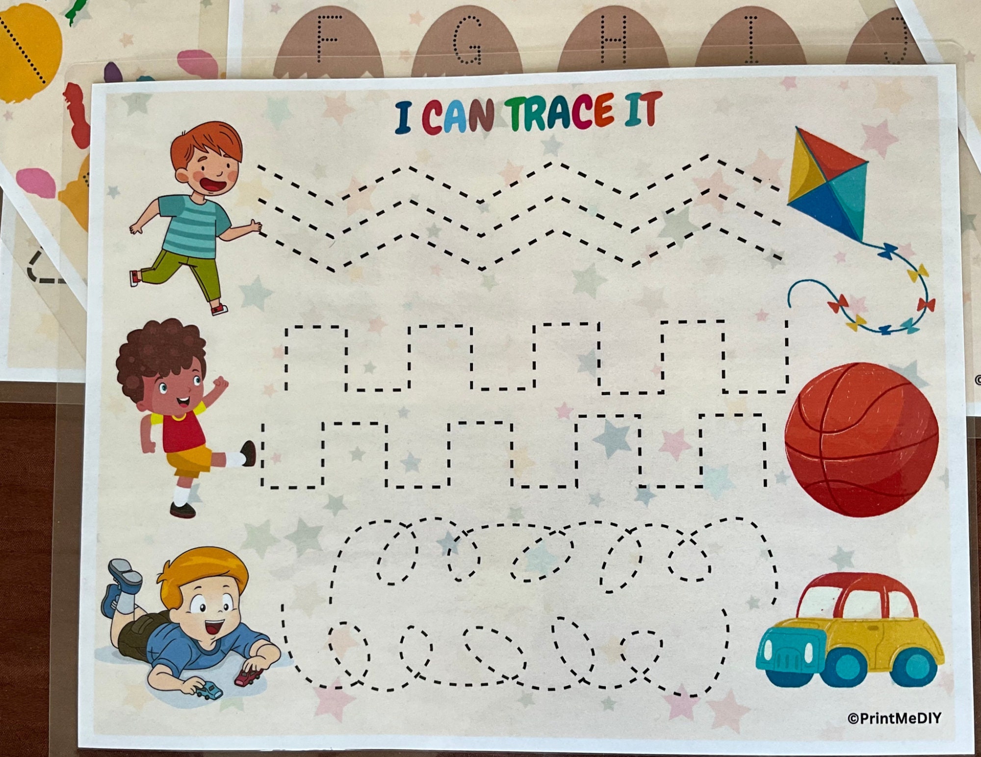 Montessori Tracing Worksheets for Toddler Handwriting Practice for ...