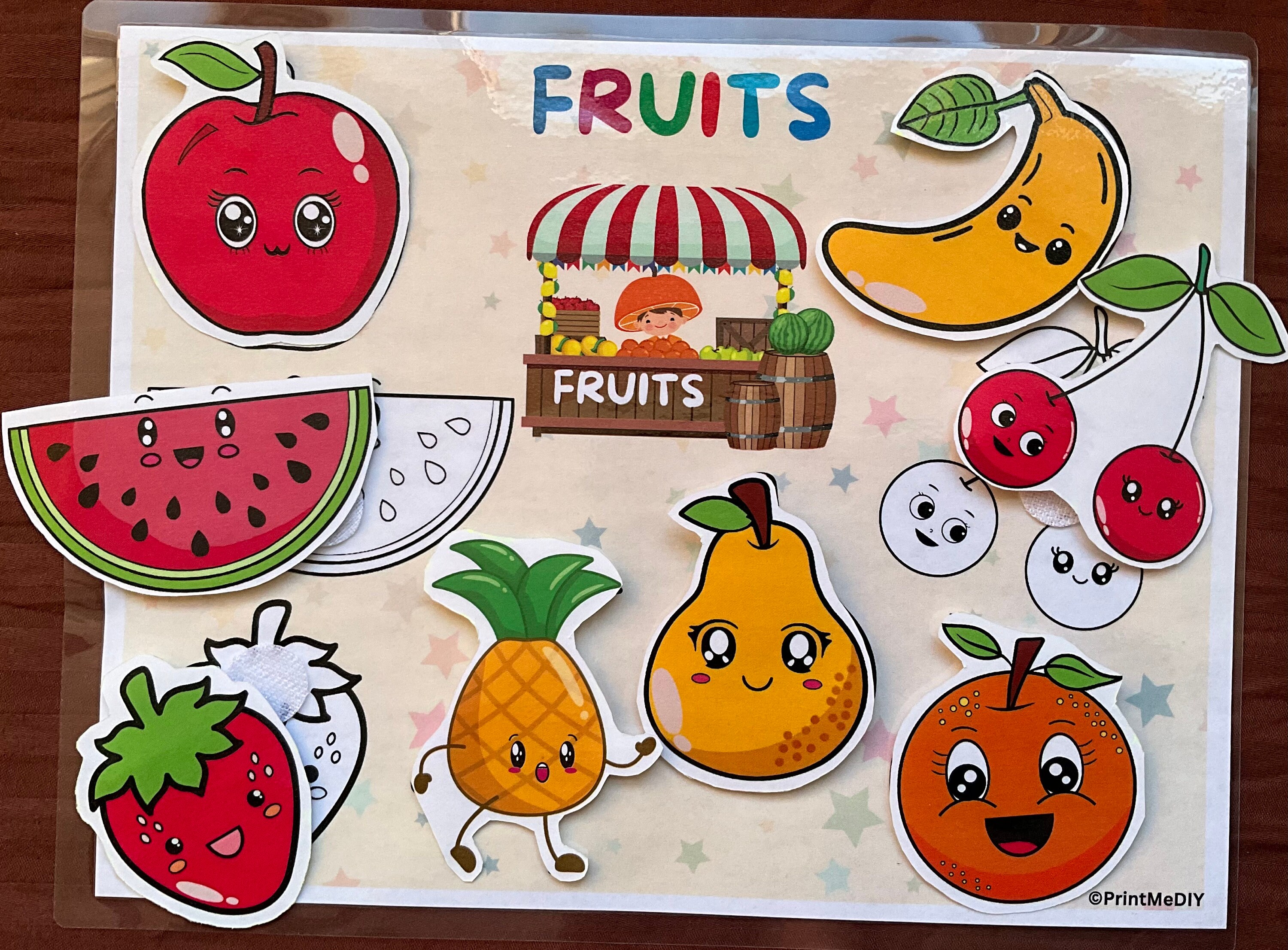 Fruits and Vegetables Sorting Activity Educational Homeschool Printable ...