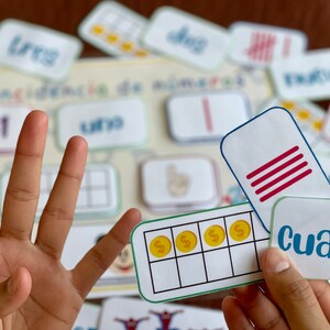 Spanish Number Match: Montessori Counting Activity (PDF Pattern) - Etsy
