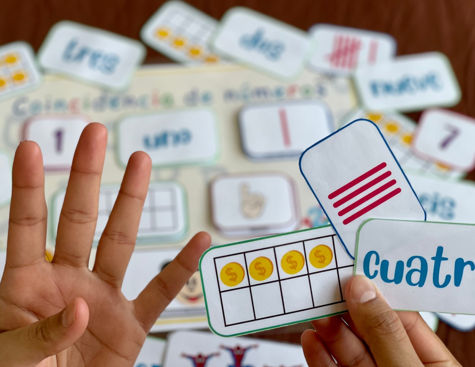 Montessori Spanish Counting Activity for Toddler Number Match Practice ...