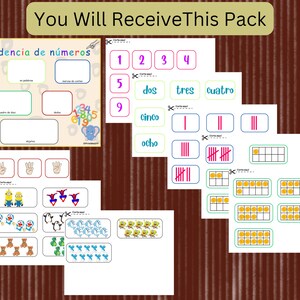 Spanish Number Match: Montessori Counting Activity (PDF Pattern) - Etsy