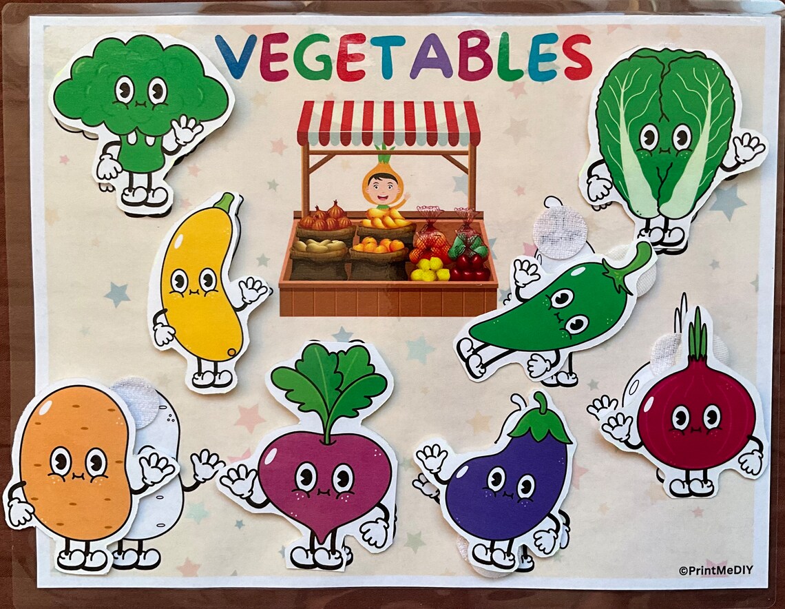 Fruits and Vegetables Sorting Activity Educational Homeschool Printable ...