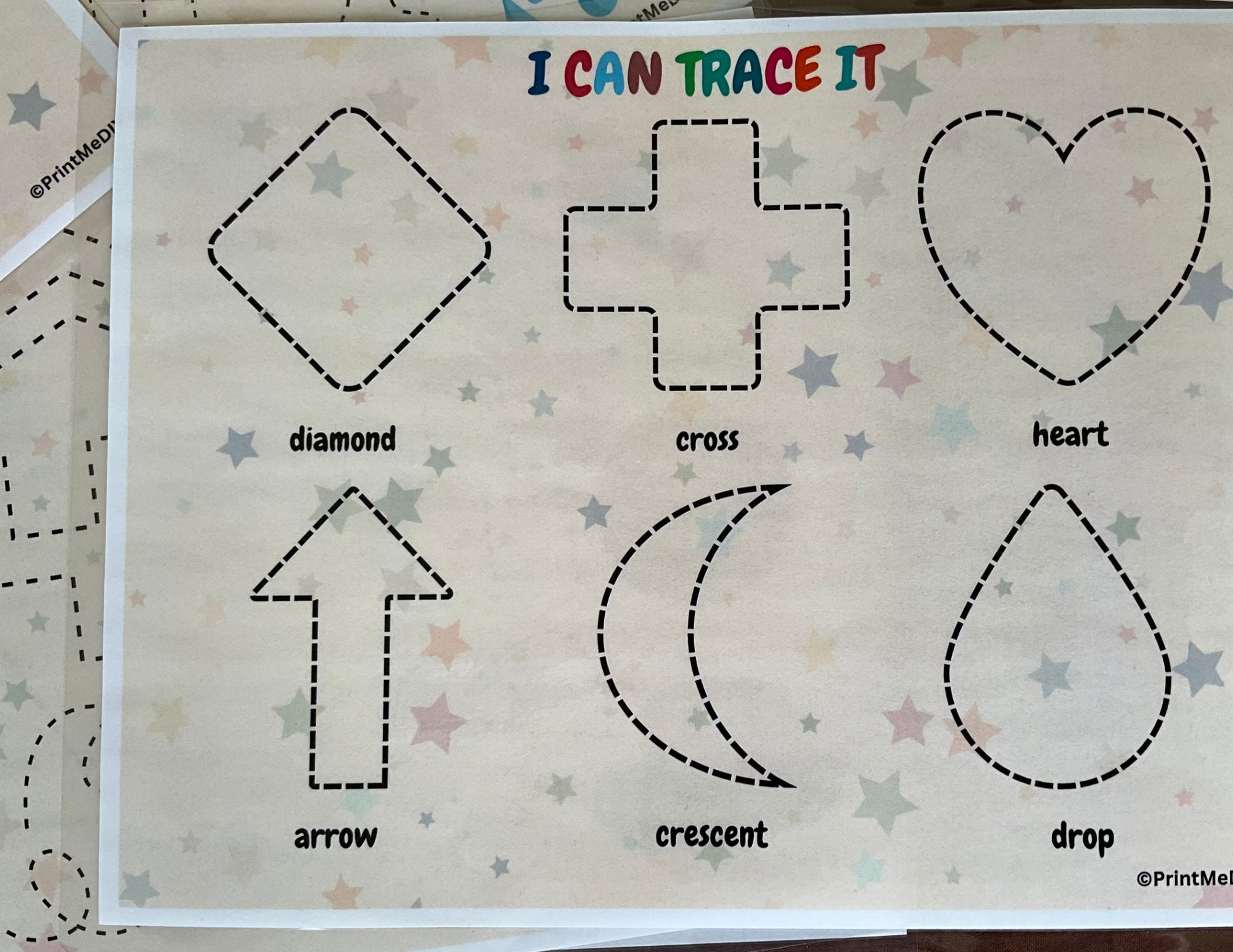 Montessori Tracing Worksheets for Toddler Handwriting Practice for ...