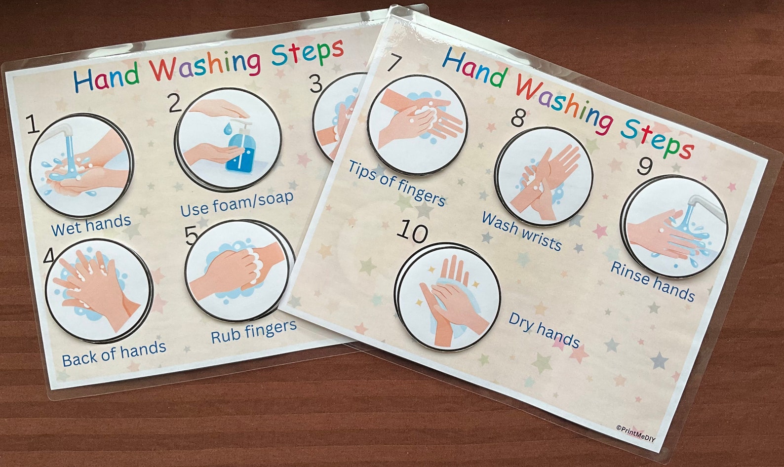 Montessori Hand Washing Steps Printable: Kids Hygiene Education (PDF ...
