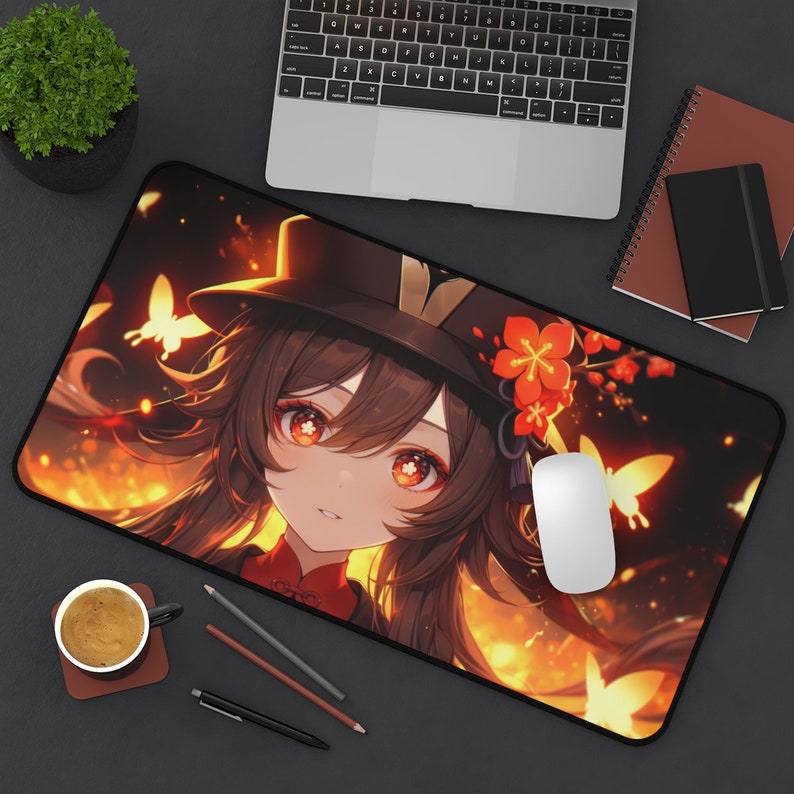 Hu Tao Desk Mat Anime Mouse Pad Waifu Series - Etsy