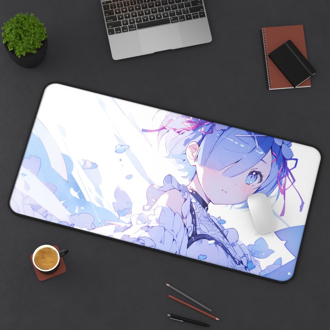 Rem Desk Mat Anime Mouse Pad Waifu Series - Etsy