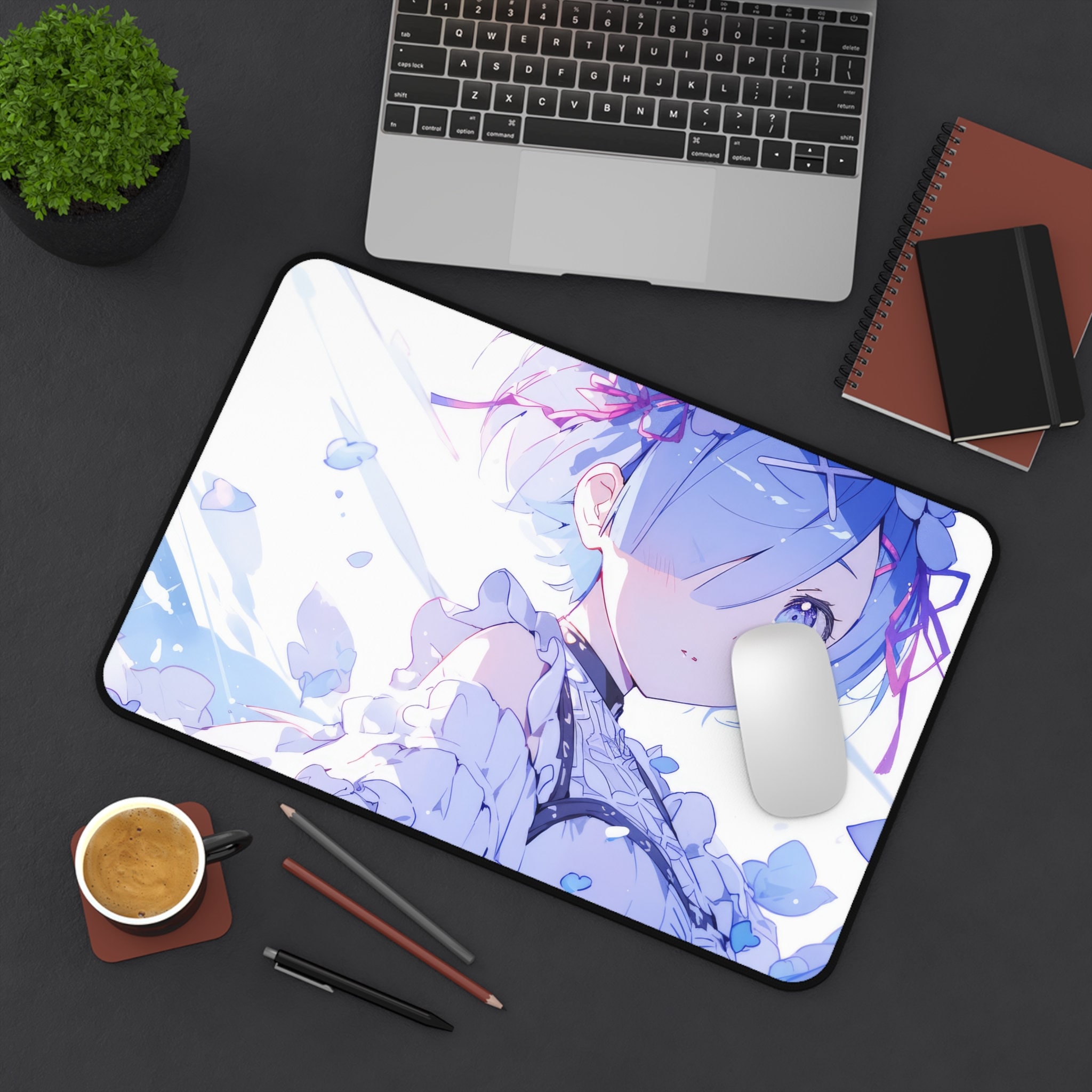 Rem Desk Mat Anime Mouse Pad Waifu Series - Etsy